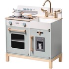 Play Kitchen for Toddlers, Wooden Kids Play Kitchen Playset with Real ...