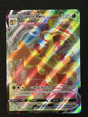Flapple VMax 019/163 Ultra Rare Battle Styles Pokemon Pack Fresh Near ...