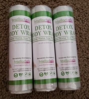 Lot of 3 Brazilian Belle Detox Plastic Body Wraps - 15 cm x 5000 cm | eBay