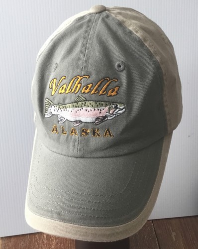 VALHALLA Alaska Embroidered Beige Baseball Cap Adjustable Strap Hat ...