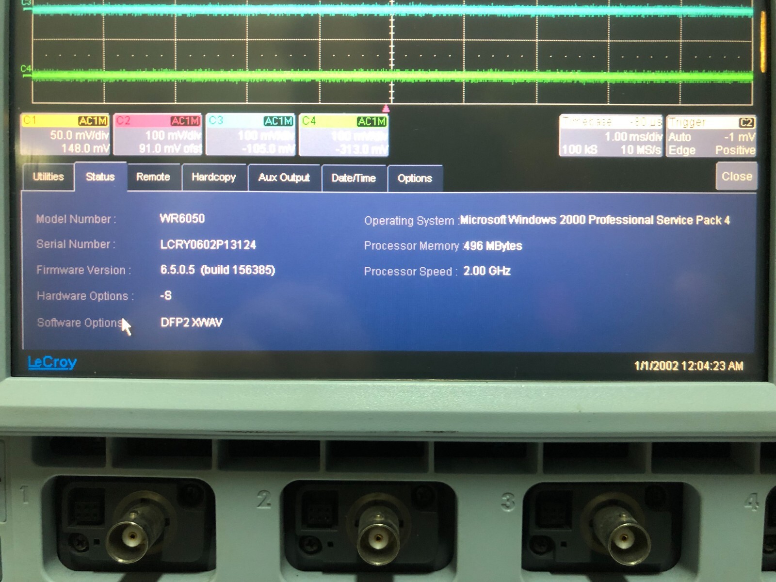 Lecroy WaveRunner 6050 500MHz, 4-Ch, 5GS/s, 2/4 Mpts Digital ...