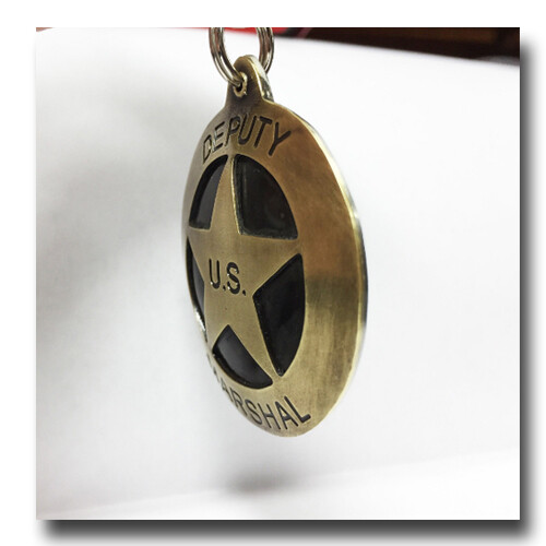 US Marshal Deputy Pet ID Dog Name Tag Free Engraving Brass Nickel ...