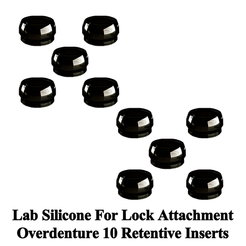 10pcs Lab Silicone For Lock Attachment Dental Overdenture 10 Retentive ...