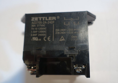 Zettler Power/Signal Relay, 2 Form X, DPST-NO-DM, 33.7VDC (Coil), 30A ...