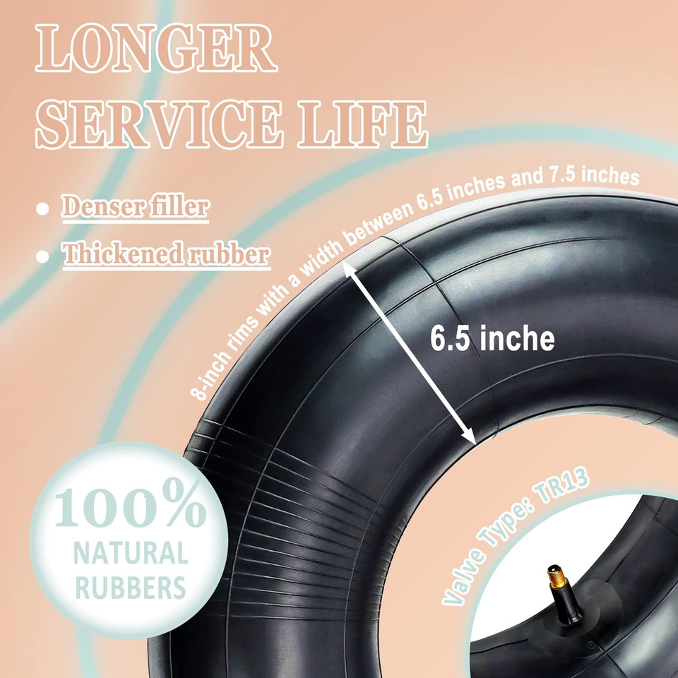 Lawn Tire Inner Tubes, 16X6.50-8, 16X7.50-8' for Heavy Duty Cart,Like ...