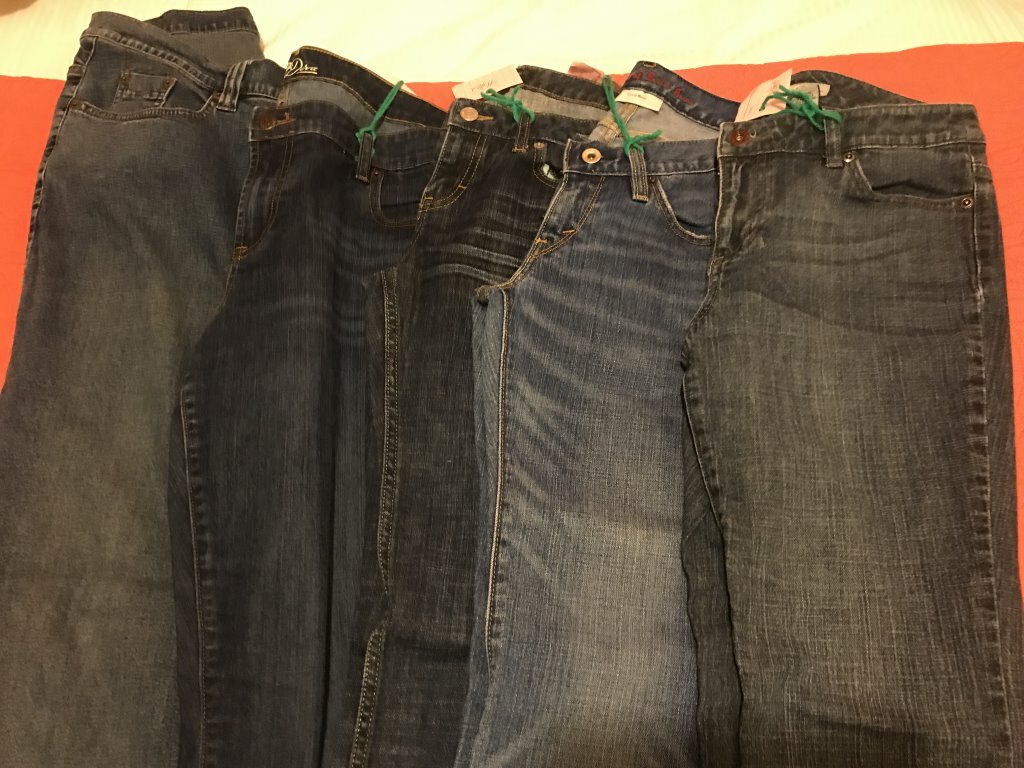 Bulk 5-pairs of women’s jeans Jag Banana Rep. Levi’s Chico’s Old Navy ...