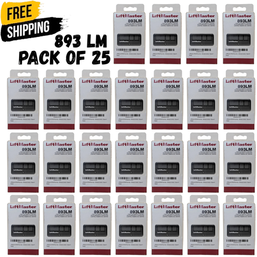 25 pack LiftMaster 893LM 3 Button Garage Door Opener Remote Control ...