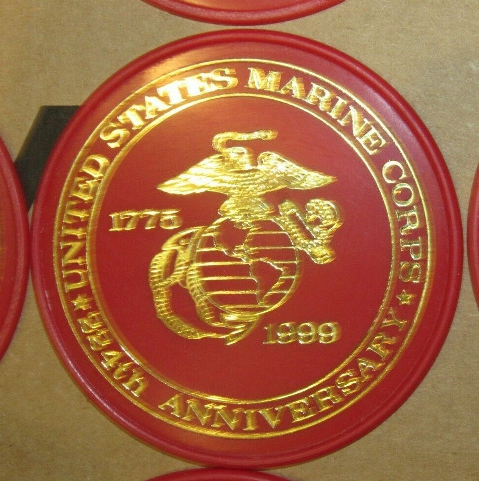 Lot of 7 - 1999 United States Marine Corps 224th Anniversary Coasters ...
