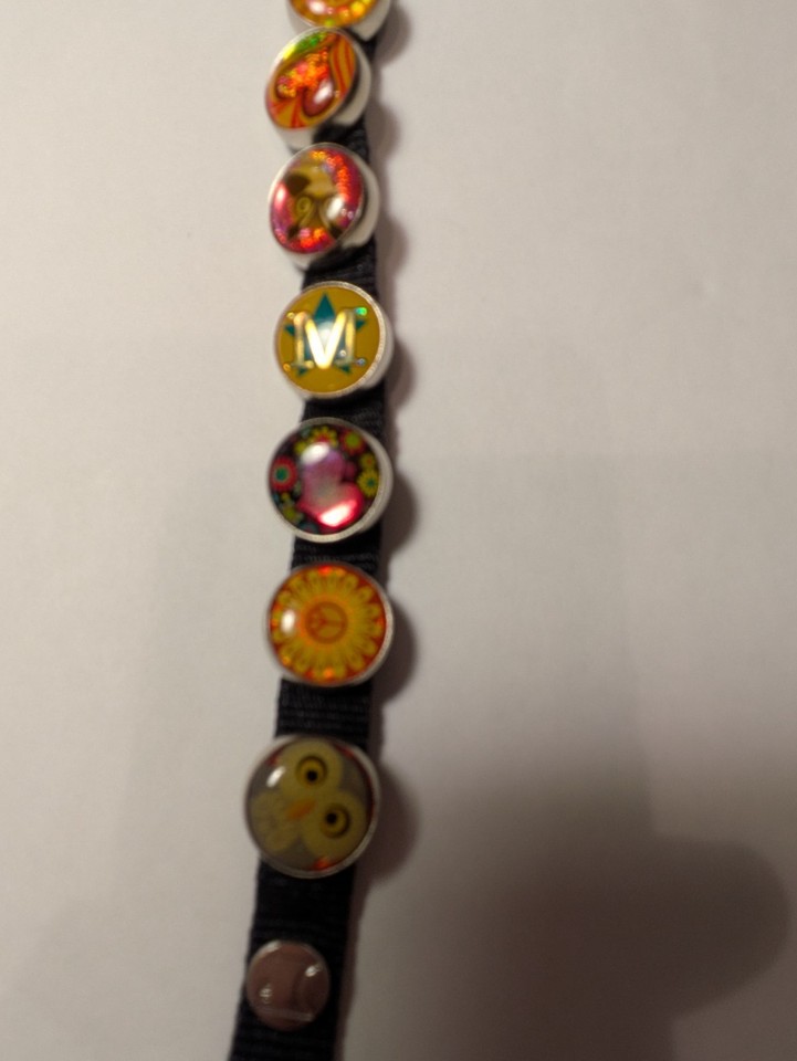 Mogo Black Charm Magnet Bracelet With Loop Closure with 7 Charms Owl ...