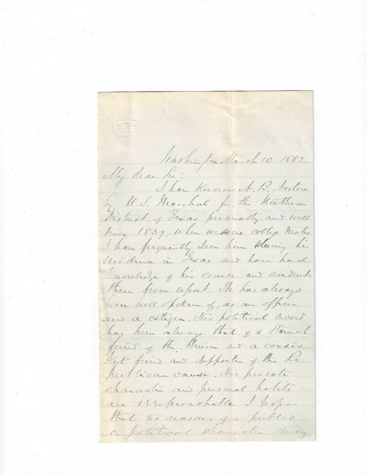 Stanley Matthews Signed Letter 1887 / Supreme Court Autographed | eBay