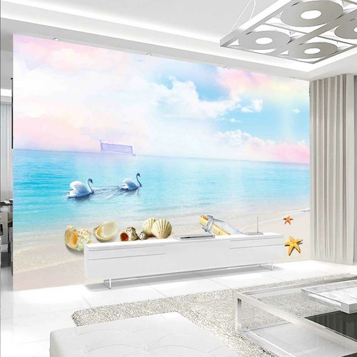 Swan Big Nice Ripple 3D Full Wall Mural Photo Wallpaper Printing Home ...