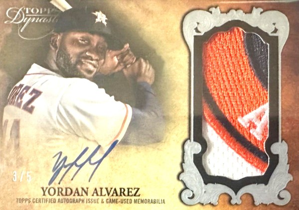 2021 Topps Dynasty - Autograph Patches Silver #DAP-YA7 Yordan Alvarez ...
