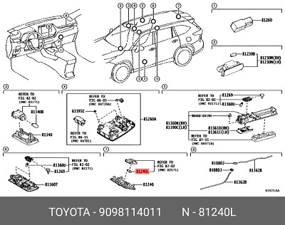 Genuine OE bulb, room lamp, no.1, 9098114011 for TOYOTA 90981-14011 | eBay