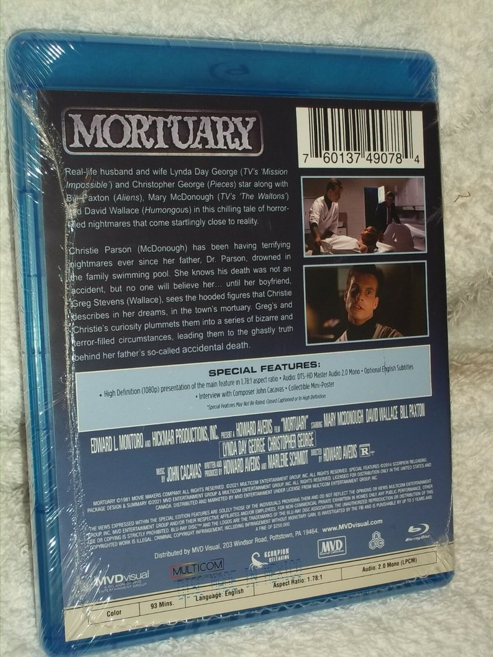 Mortuary [1983] (Blu-ray, 2021) NE Mary Beth McDonough David Wysocki ...