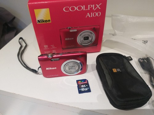 Nikon Coolpix A100 Compact Point & Shoot Digital Camera Box 16 GB SD SEE PICTS | eBay