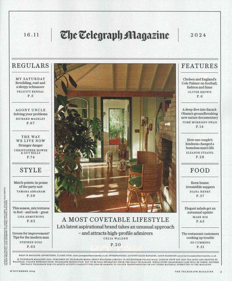 Telegraph Magazine: Cole Palmer, Felicity Kendal, Obama's Documentary ...