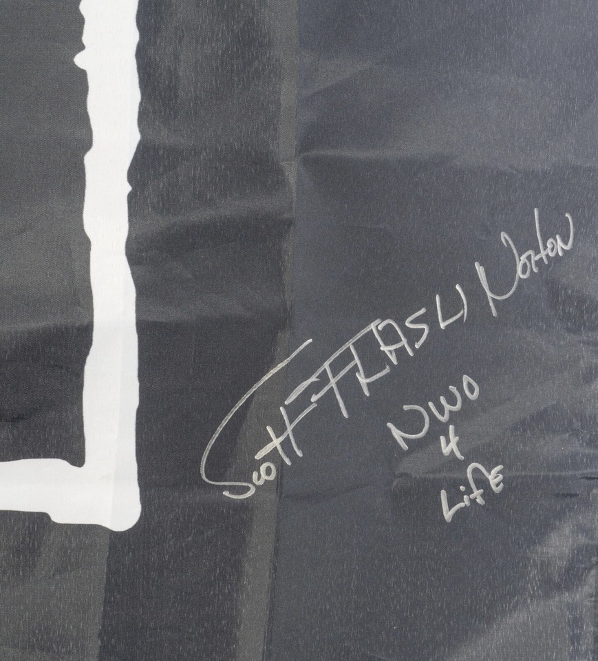 RARE! WCW/NWO Multi-Signed X3 New World Order 3’ X 5’ Wrestling Flag ...