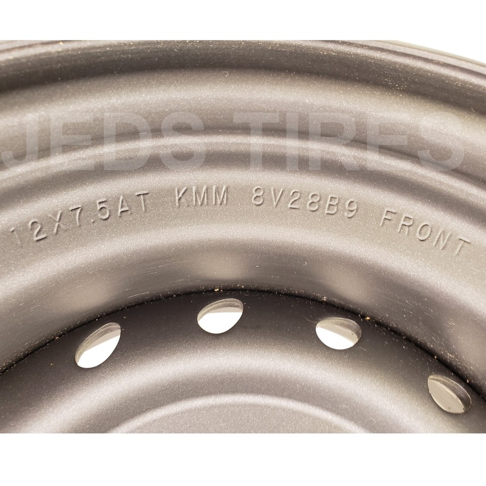 Kawasaki Mule Front Wheel Rim 12x7.5 4/136 4/137 10mm stud OEM steel ...