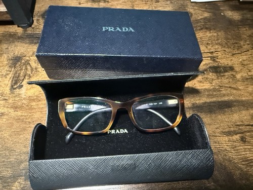 Prada VPR 180 TKR-101 Shiny Chocolate Brown/Red Eyeglasses. Size 52-18 ...