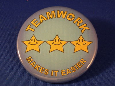 TEAMWORK... LOT of 5 BUTTONS pins School team job BADGE | eBay