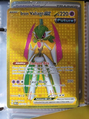 Pokémon TCG Iron Valiant Ex Paradox Rift 261/182 Holo Hyper Rare | eBay UK