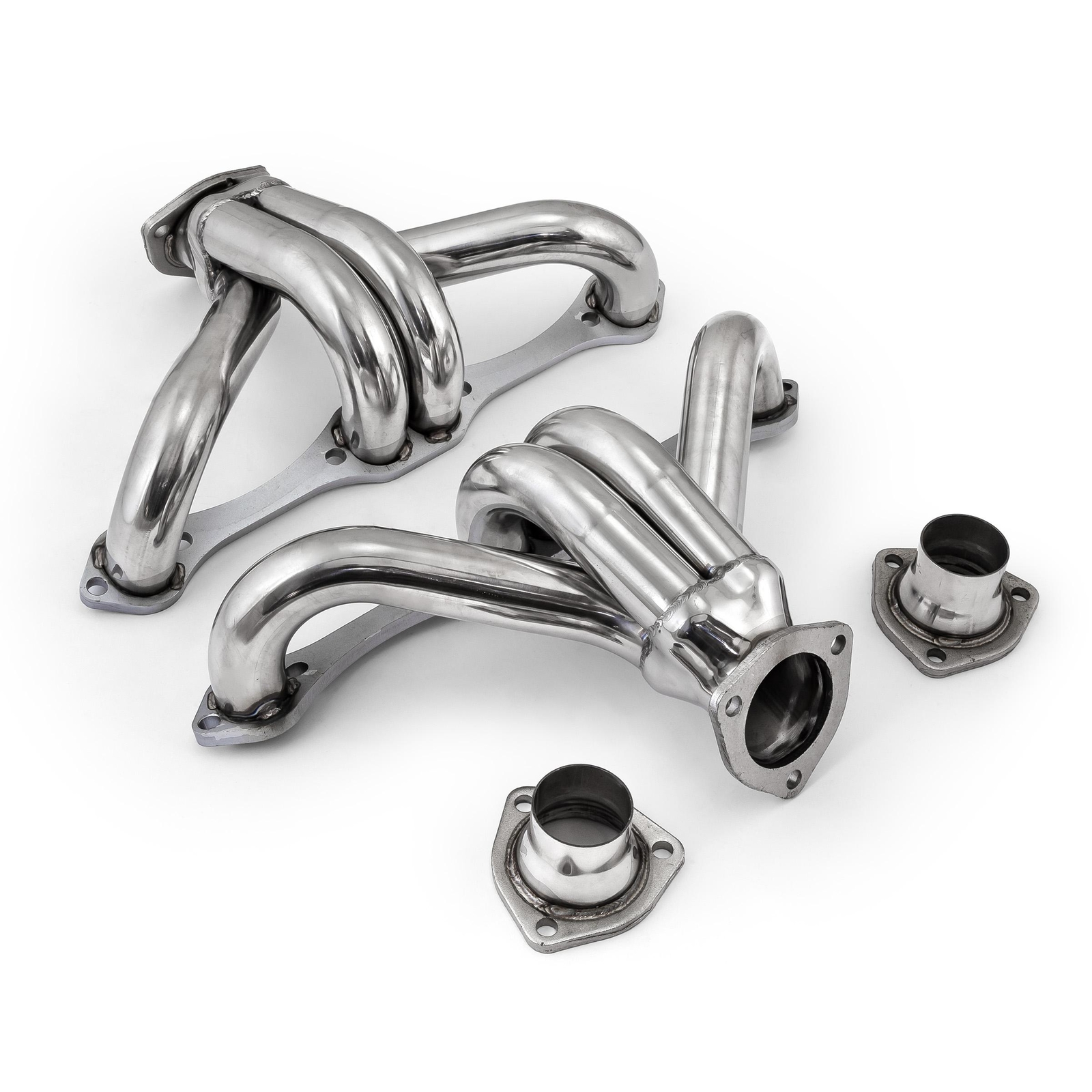 Chevy SBC 350 1 5/8" Block Hugger Stainless Steel Exhaust Headers | eBay
