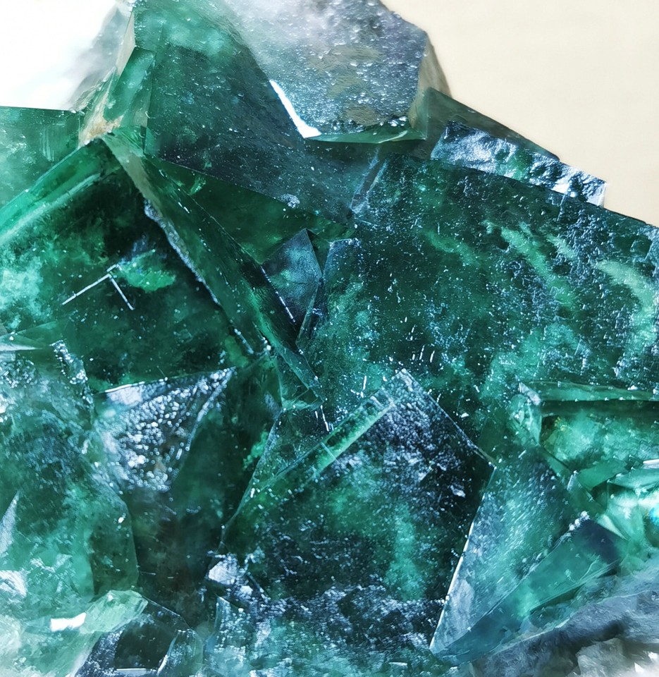 Rare Larger Particles Transparent Green Cube Fluorite Crystal Mineral ...