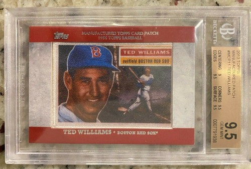 TED WILLIAMS / 2013 TOPPS MANUFACTURED PATCH #MCP11 BECKETT 9.5 *HOF ...