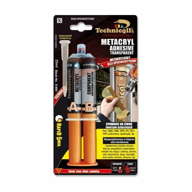 1 x Metacrylic Adhesive Glue For Stainless Steel Plastics PVC ABS PET ...