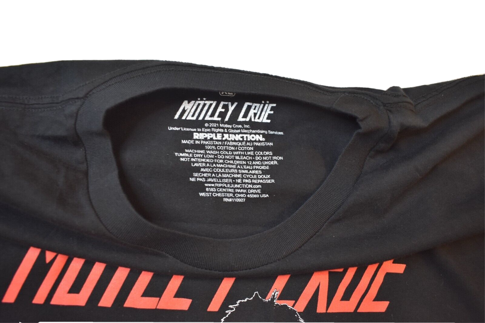 Ripple Junction Mens Motley Crue Looks That Kill Black Shirt New Medium ...