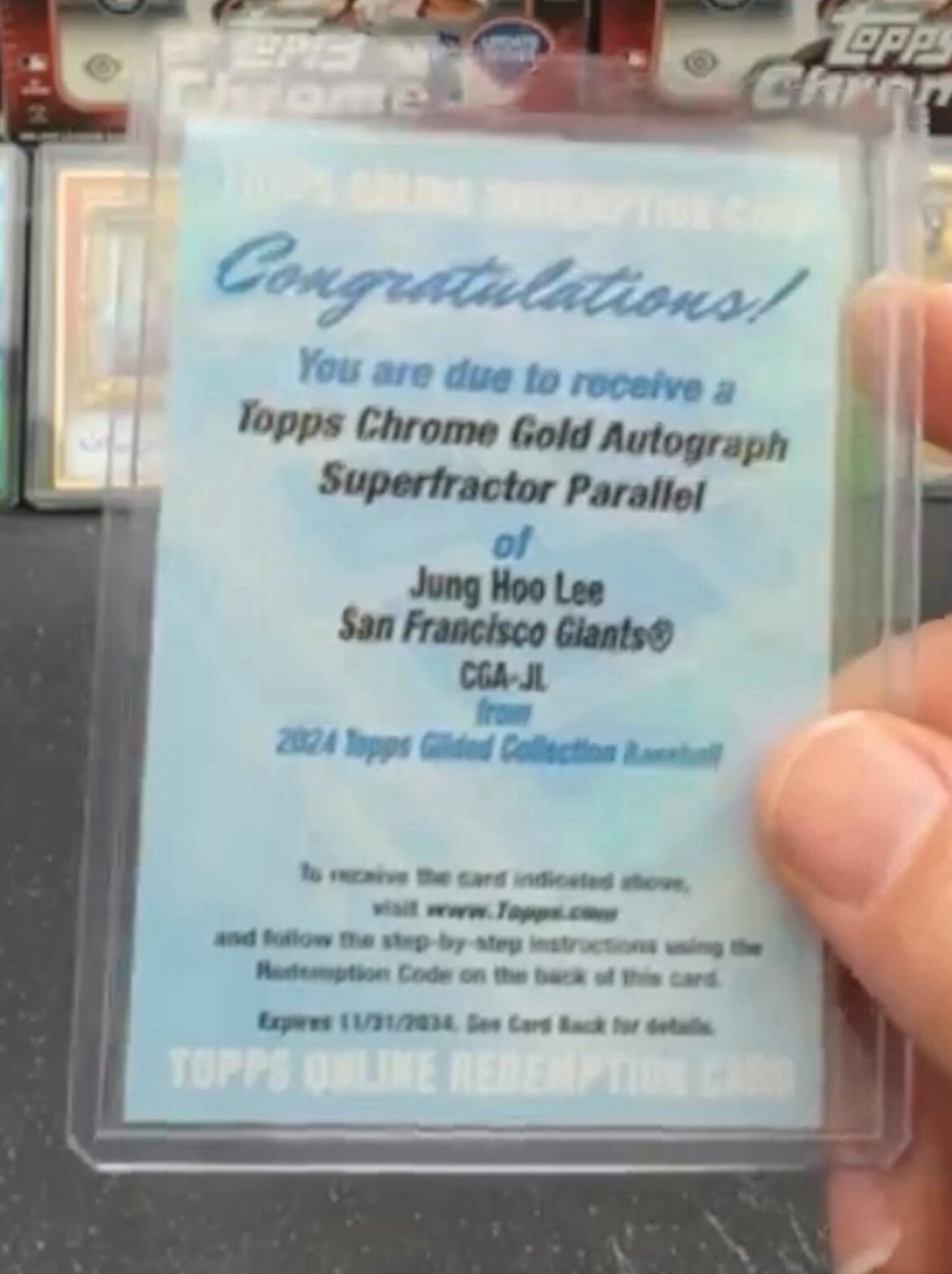 2024 Topps Gilded Chrome Gold SUPERFRACTOR Autograph Jung Hoo Lee 1/1 ...