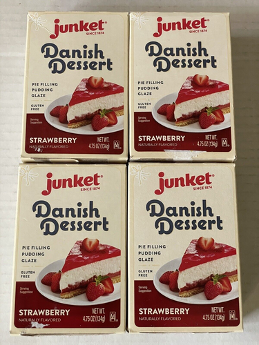 Junket Danish Dessert Strawberry Mix Pie Sauce Pudding Glaze 4.75 oz ...