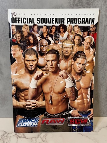 WWE Official Souvenir Program 2007 RAW SMACKDOWN ECW Cena HHH Orton ...