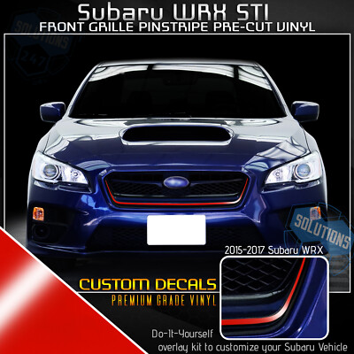Front Grille Pinstripe Trim Decal For 2015-2017 Subaru WRX / STI ...