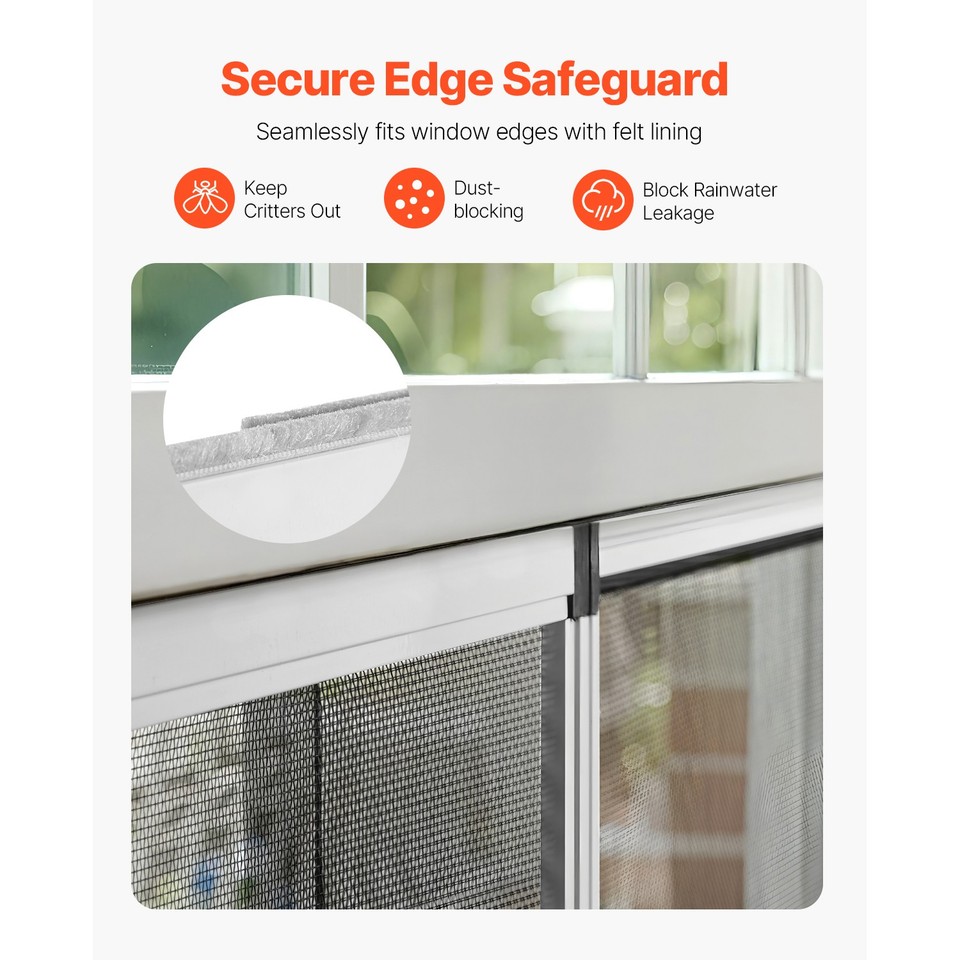 Uimoso Adjustable Expandable Window Screens, Aluminum Frame, Set of 2 ...