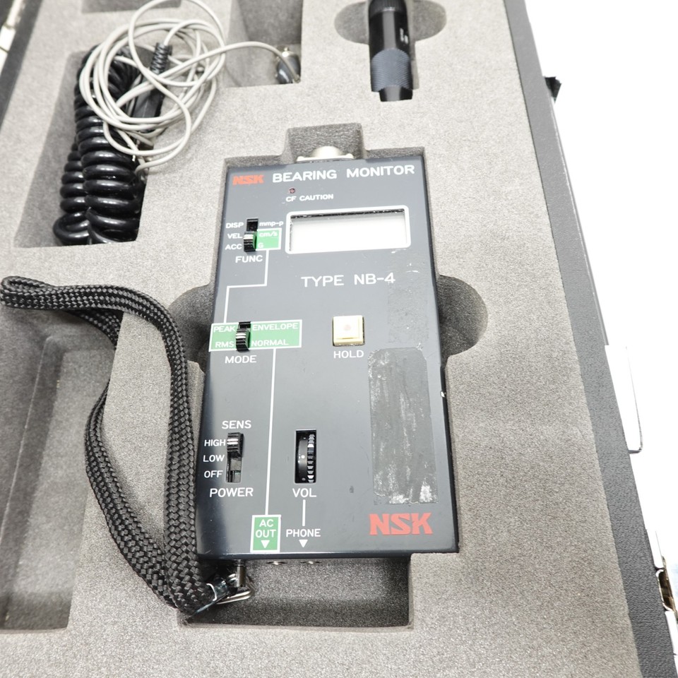 NSK Bearing Monitor Type NB-4 Vibration Analyzer w/ Case & Sensors | eBay