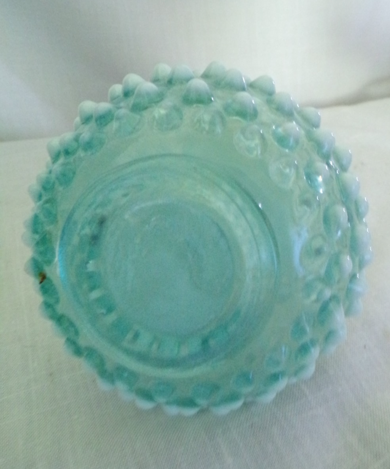Fenton Opalescent Hobnail Moonstone Glass Perfume Bottle and Stopper 6 ...