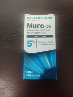 Bausch + Lomb Muro 128 5% Ophthalmic Solution - 0.5oz Exp 11/24 ...