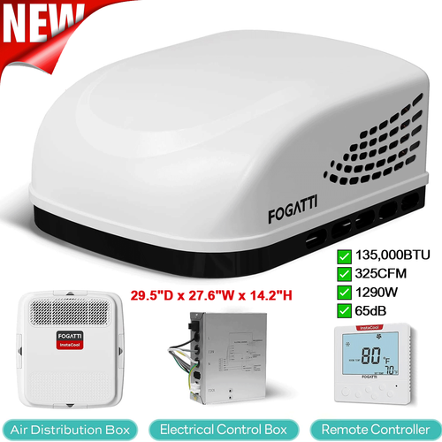FOGATTI RV Air Conditioner Rooftop AC Unit Universal Electric 115V ...