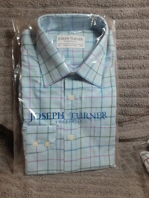 JOSEPH TURNER YORKSHIRE 15.5 33R PURE COTTON SHIRT BRAND NEW SEALED ...