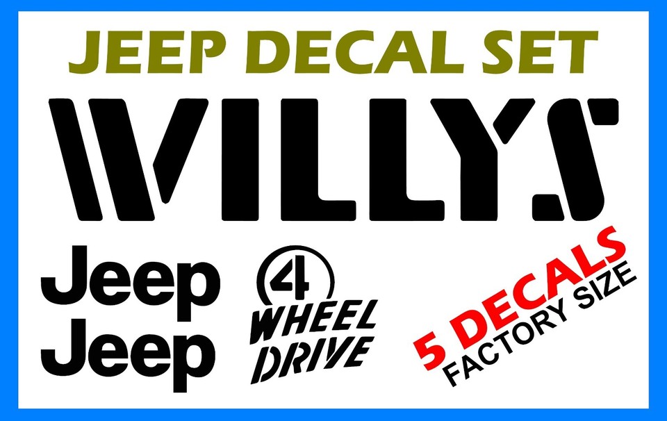 Jeep Wrangler WILLYS Hood Decal Mopar New OEM Jeep Wrangler WILLYS Hood ...