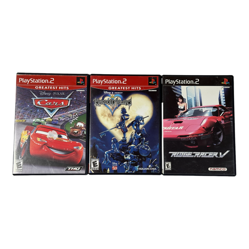 PS2 Game Lot Ridge Racer V Disney Pixar Cars Kingdom Hearts PlayStation ...