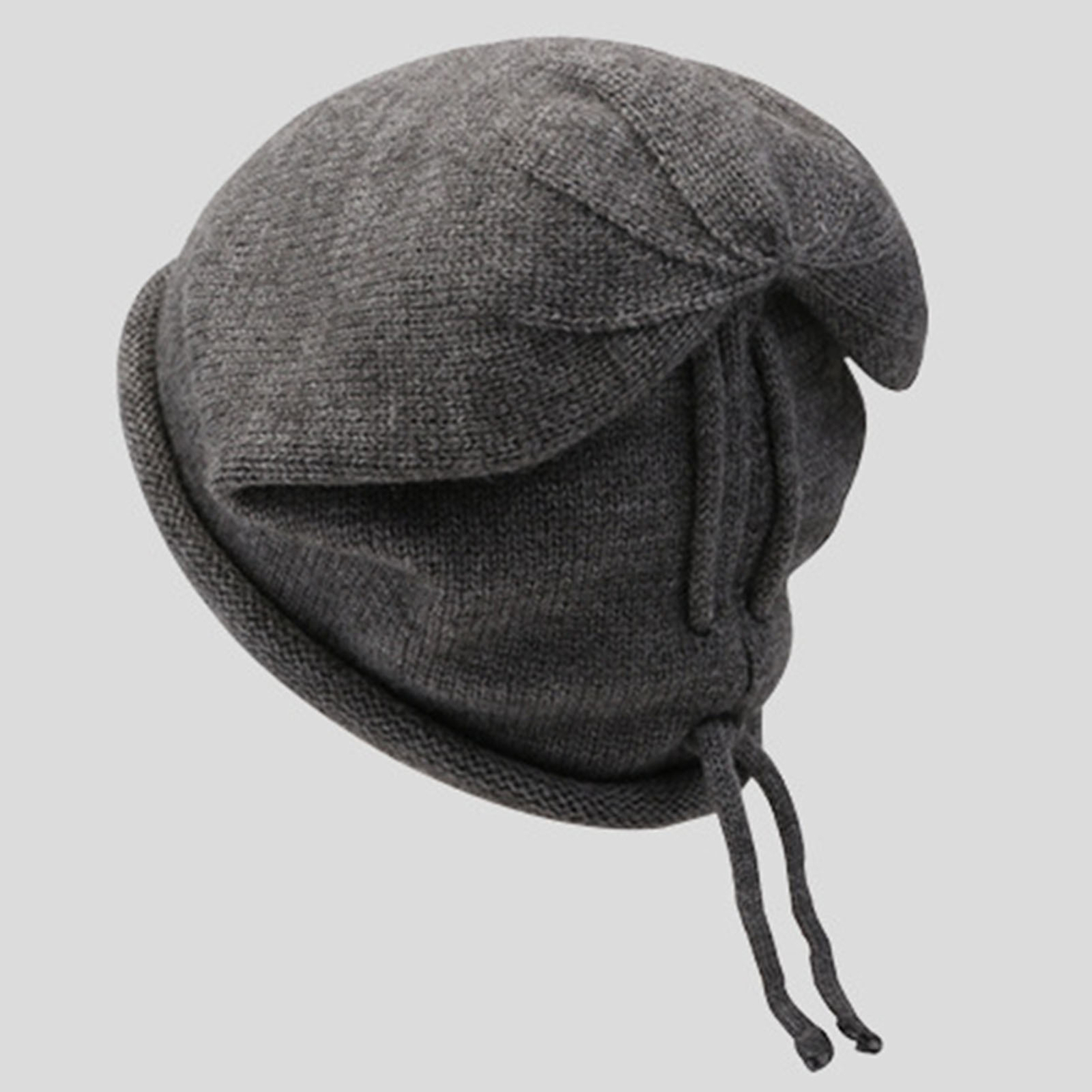 Women Men Hat Drawstring Decorative Unisex Anti-pilling Winter Hat ...