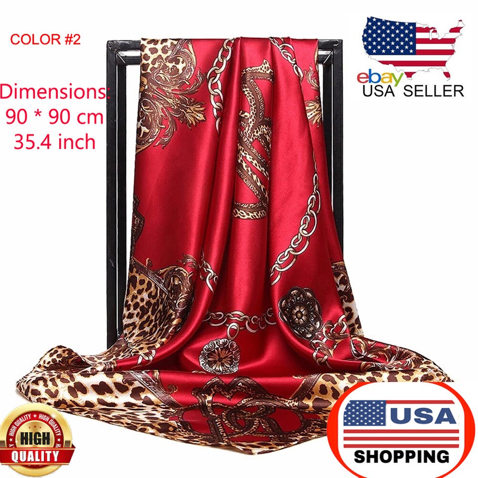 Women's Scarf Silk felling Square Head Scarfs 35"*35"(120 Styles) SHIP ...