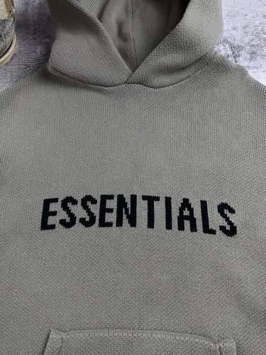 Essentials Fear of God FOG Knit Beige FW21 Oversized Hoodie Sweater ...