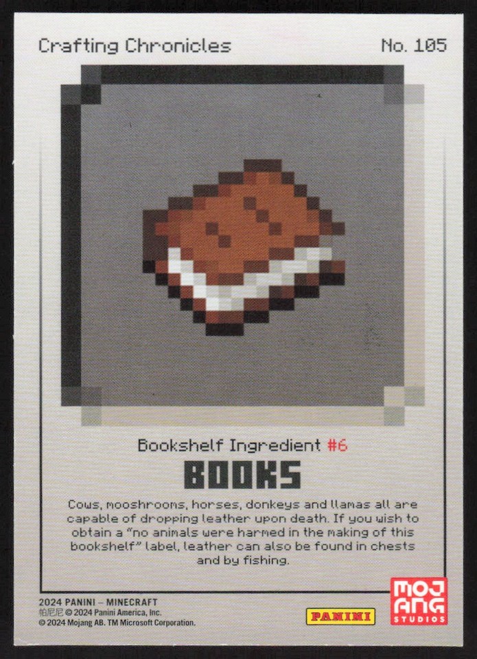 2024 Panini Minecraft Books Card #105 | eBay