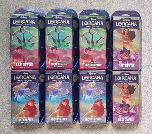 8 x Disney Lorcana The First Chapter Starter Decks - 1st Print RARE ...