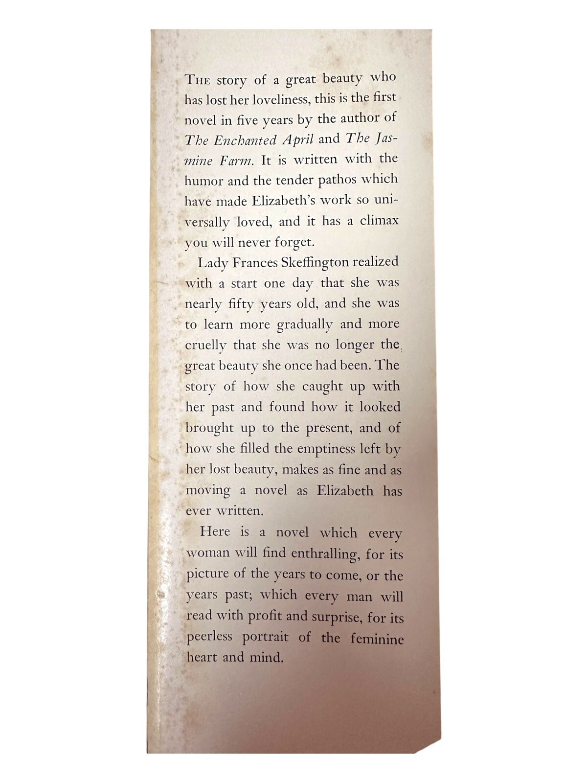 Mr Skeffington 1940 By Elizabeth, Doubleday, Doran HC Book with Dust ...