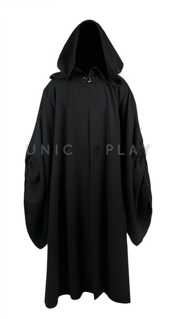 Star Wars Emperor Palpatine Darth Sidious Robe Cosplay Costume Black ...