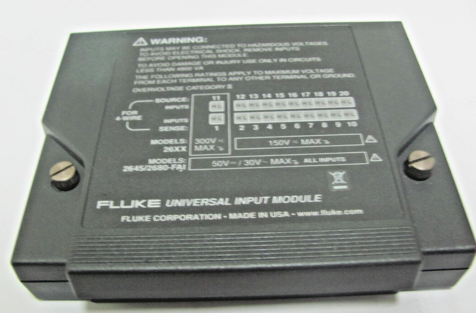 Fluke Data Logger Universal Input Module 2645 2680-fai for sale online ...
